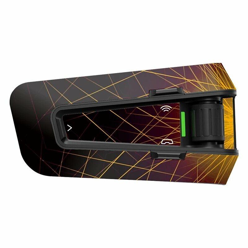 Используется для мотоцикла Cardo EDGE, Bluetooth-гарнитура, наушники, красочные украшения, защитные наклейки, несколько стилей 98 yellow rays