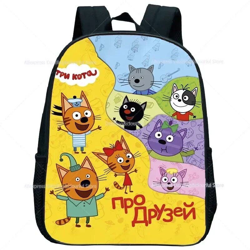 Рюкзак для детского сада «Три котята» E Cats, семейные детские рюкзаки для мальчиков и девочек, мини-моя семья, три счастливых кошек, Mochila, подарок
