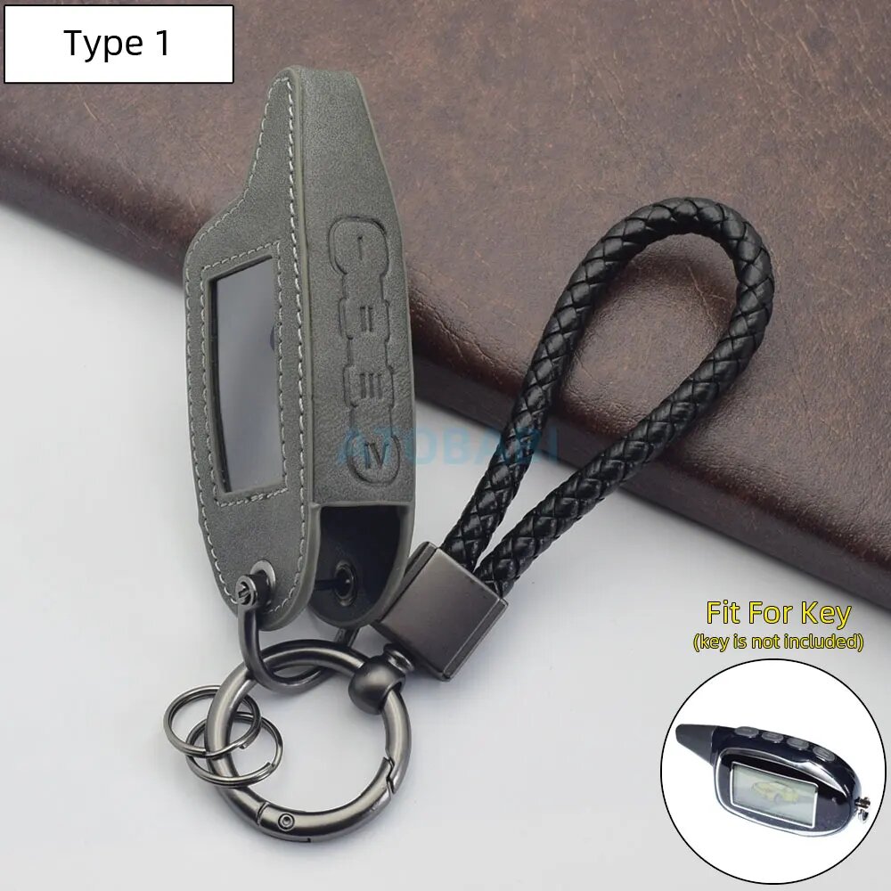 Серый кожаный чехол для автомобильных ключей Scher Khan Magicar 7, 8, 9, 10, 11, 12, русская Type 1