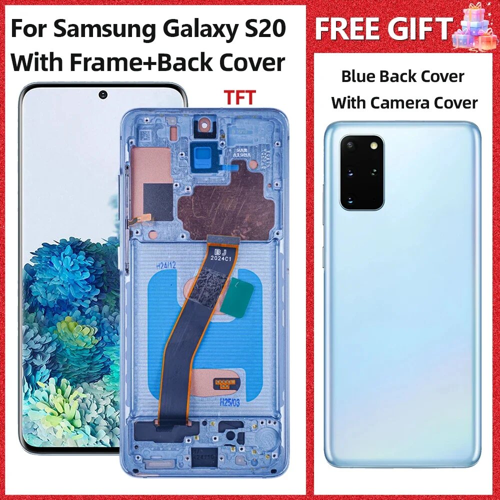 Высококачественный ЖК-дисплей для Samsung Galaxy S20 G980 ЖК-дисплей для Galaxy SM TFT Blue Kit