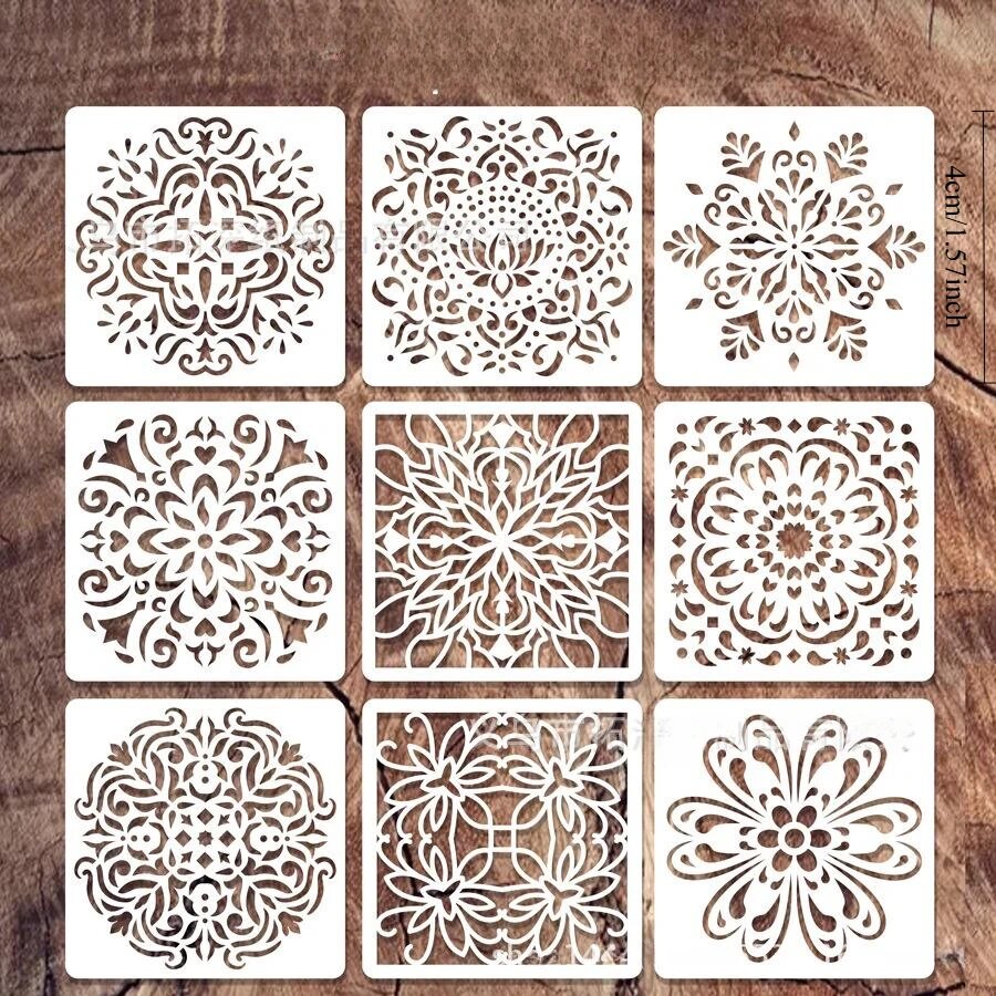 Набор трафаретов для рисования, 9 шт, Цвет: NO.2-9 PCS