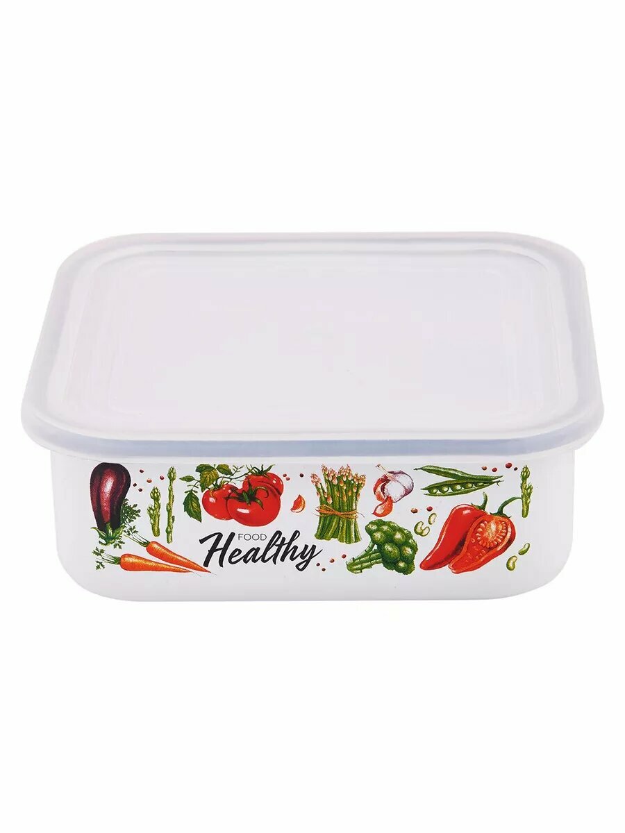 Лоток с крышкой эмалированный, Appetite Veggies, 1 л