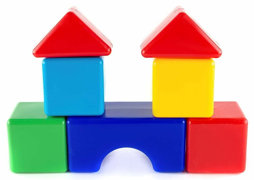 Набор кубиков "Стройка" (7 кубиков)