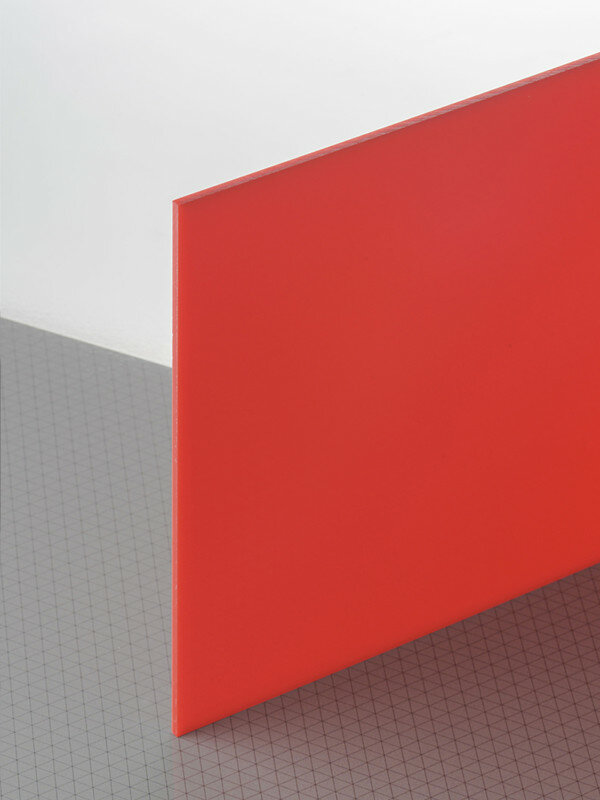 Оргстекло светло-красное, литое, светорассеивающее, 20х15 см, 3 мм, 1 лист.