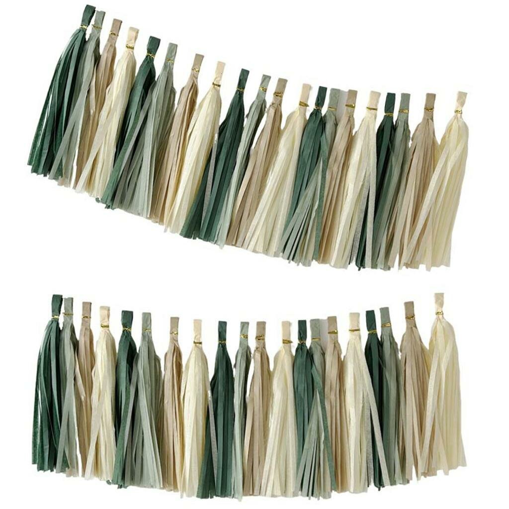 Бумажные гирлянды для свадьбы, Серия "Зеленый авокадо"