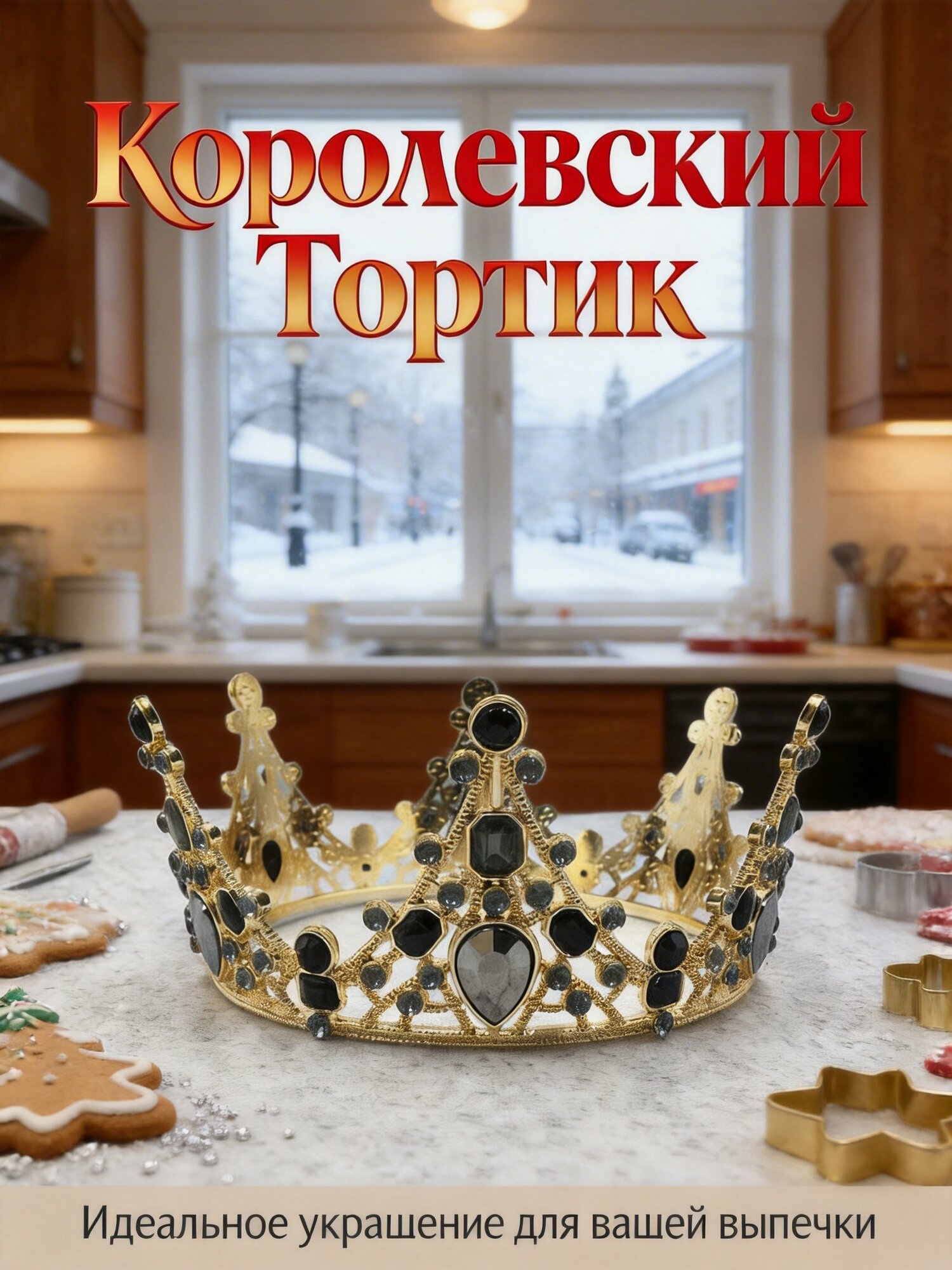Корона для торта, декоративное украшение с искусственным жемчугом из АБС золото/серебро около 12x6 см для выпечки