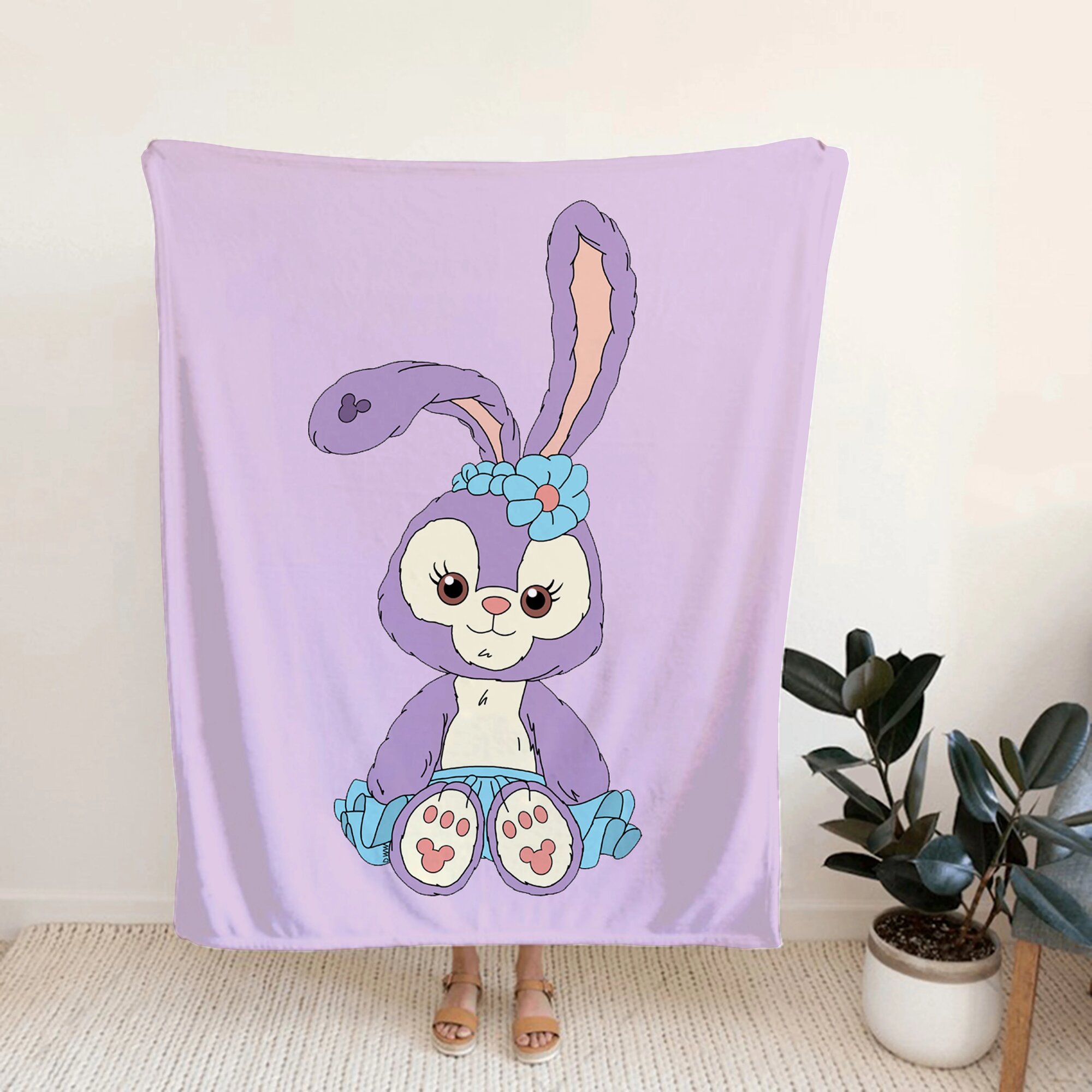 Плед Star Dew Cartoon Blanket Stella Ballet Rabbit, милый, для улицы, для офиса, для сна в кондиционированном
