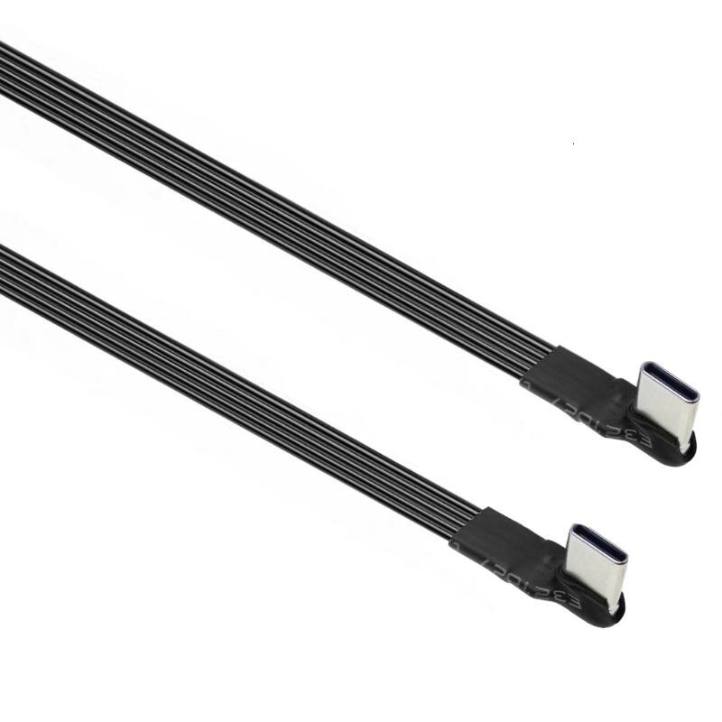 Универсальный кабель Type-C для быстрой зарядки, 15cm - двойной левый правый изгиб