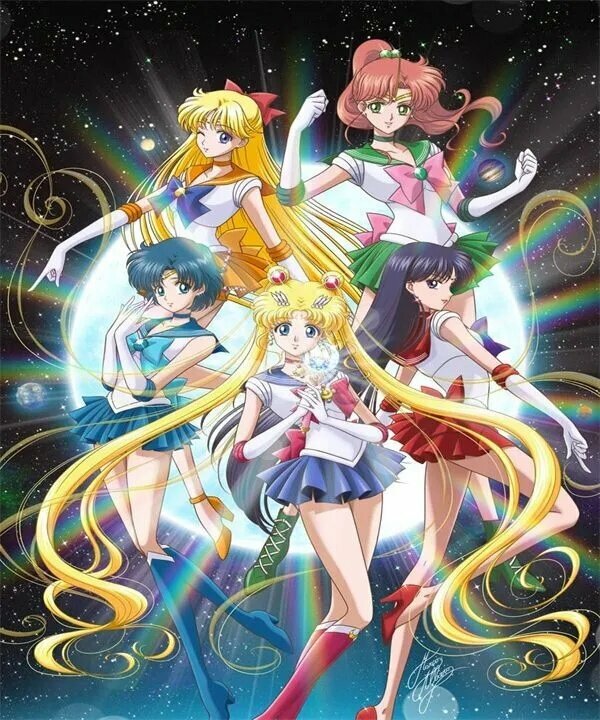 Алмазная мозаика Вышивка Живопись Картина стразами "Sailor Moon Сэйлор Мун" 40х50 см