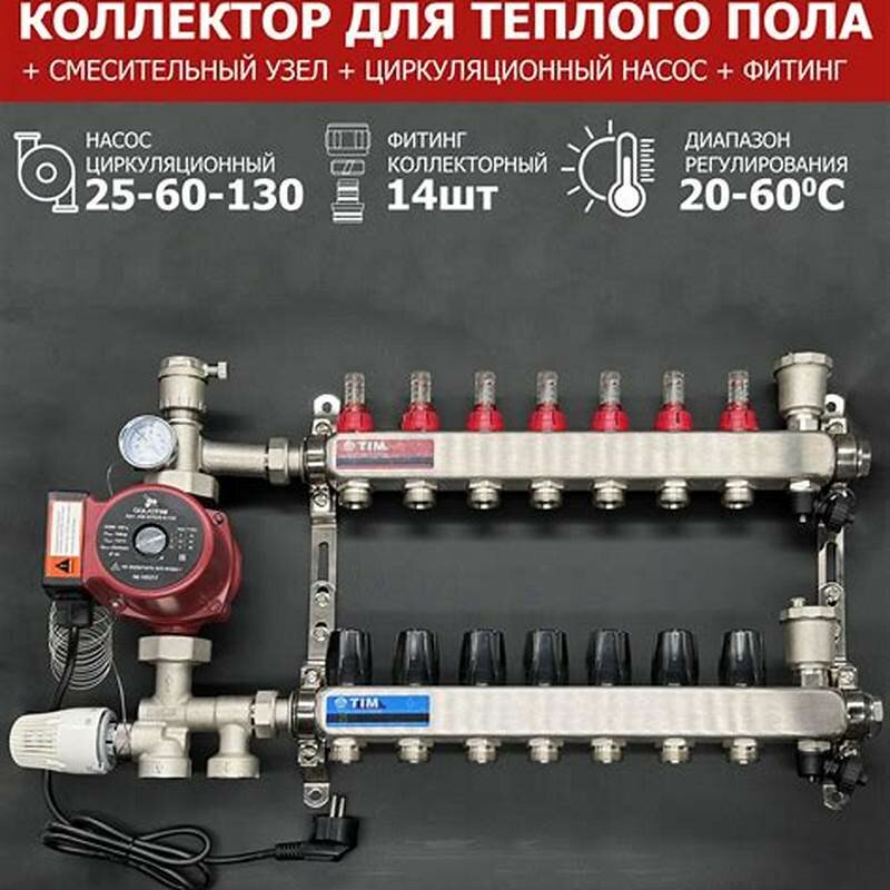 Распределительные коллекторы (7 контуров), РК 25-7