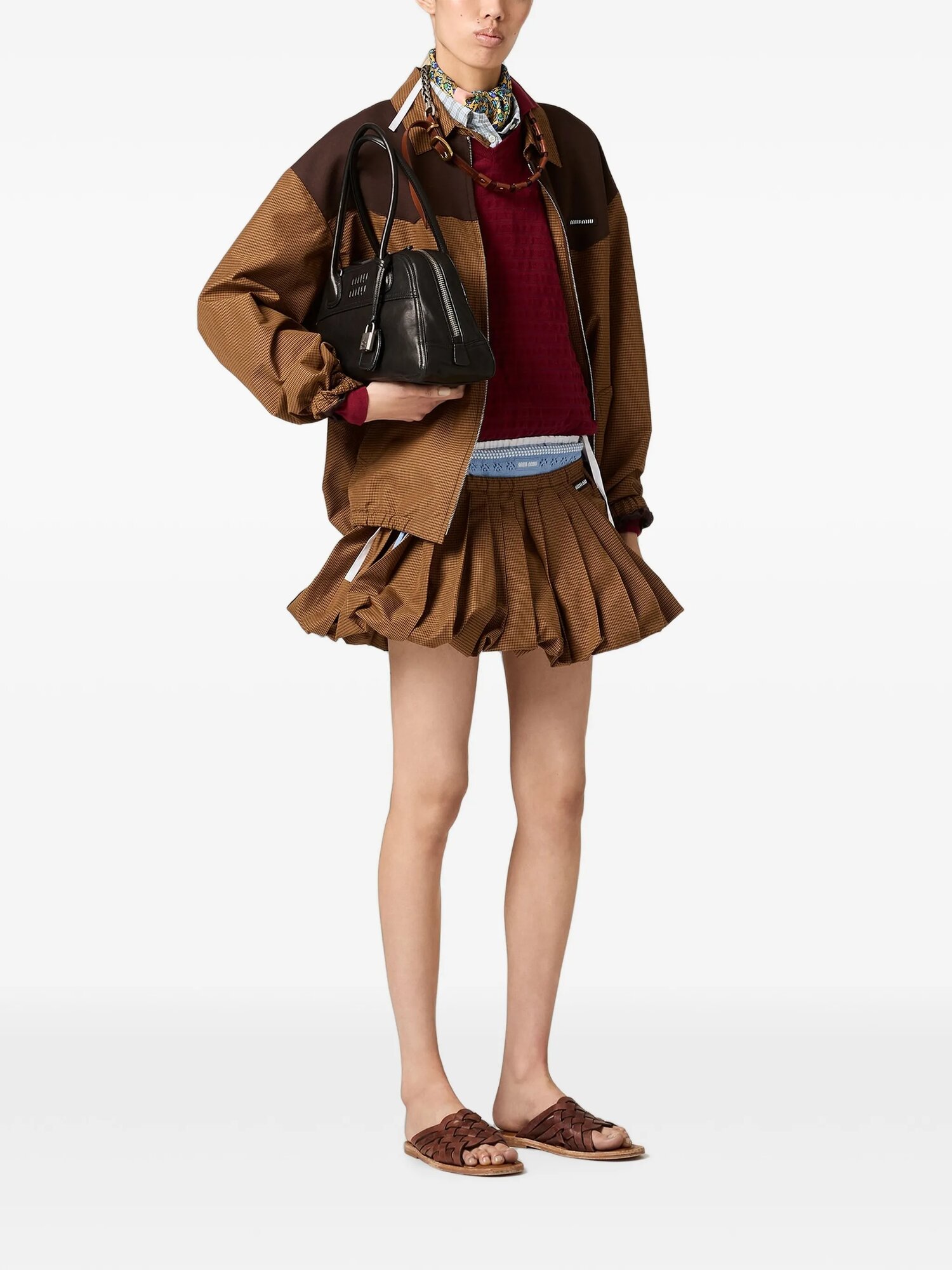 Юбка Miu Miu, размер 36, brown — фото 1