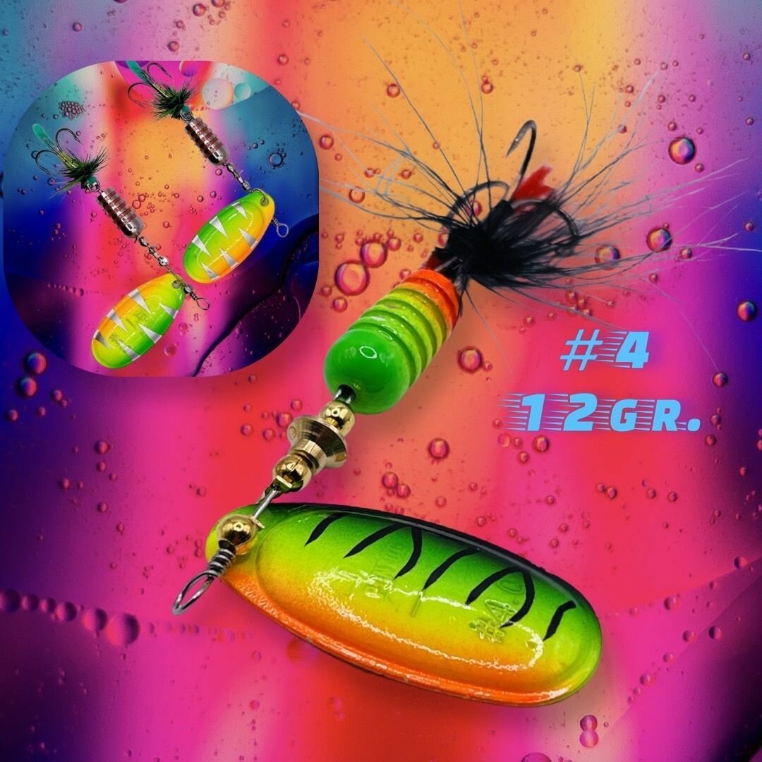 Блесна вертушка с мушкой для рыбалки Pontoon №4. 12гр