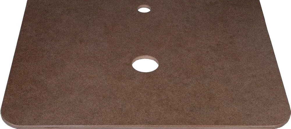 Столешница под раковину в ванную Style Line Атлантика 60 MI03 бежевая, коричневая, матовая, с отверстием для смесителя, искусственный камень