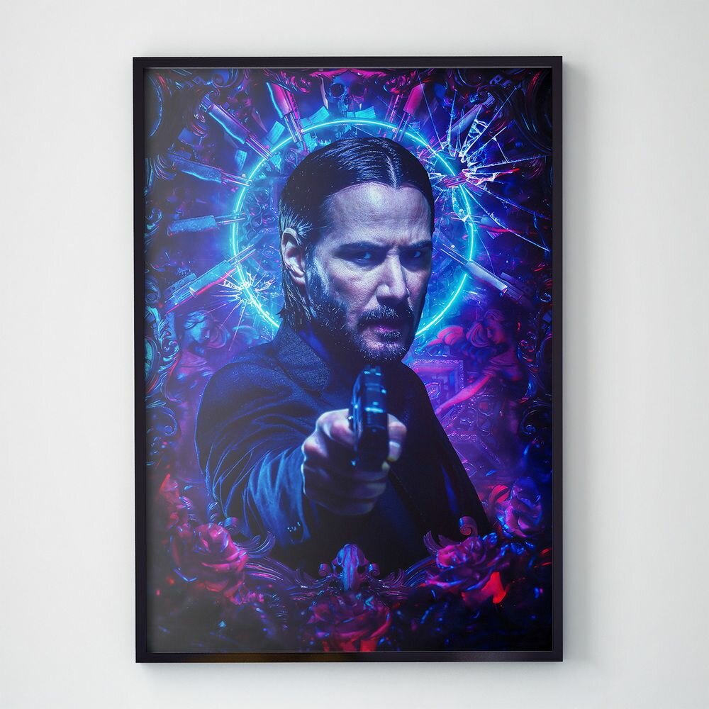 Плакат, постер John Wick, Джон Уик на бумаге, размер 21х30см