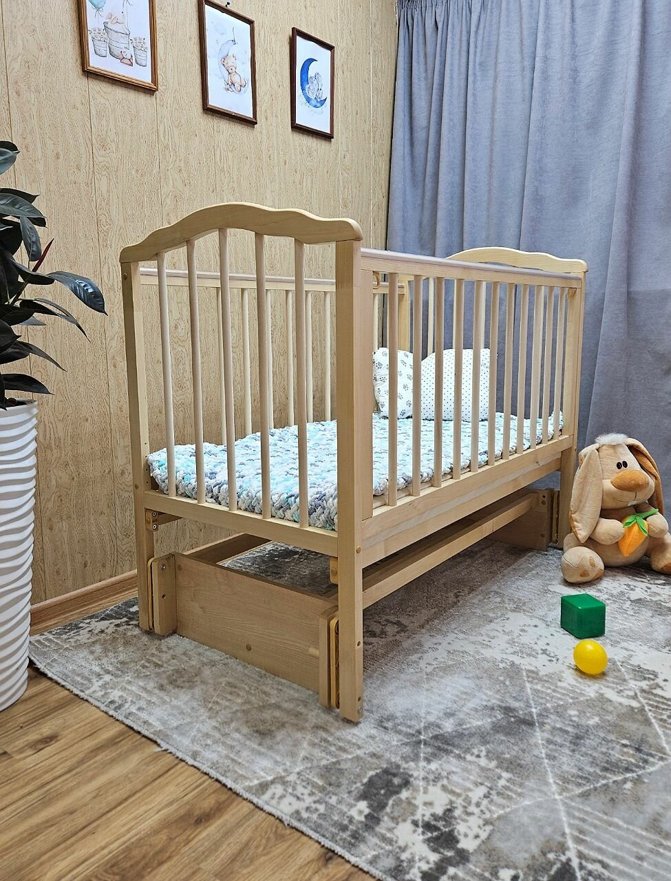 Кроватка для новорожденного Гном-5 универсальный маятник автостенка