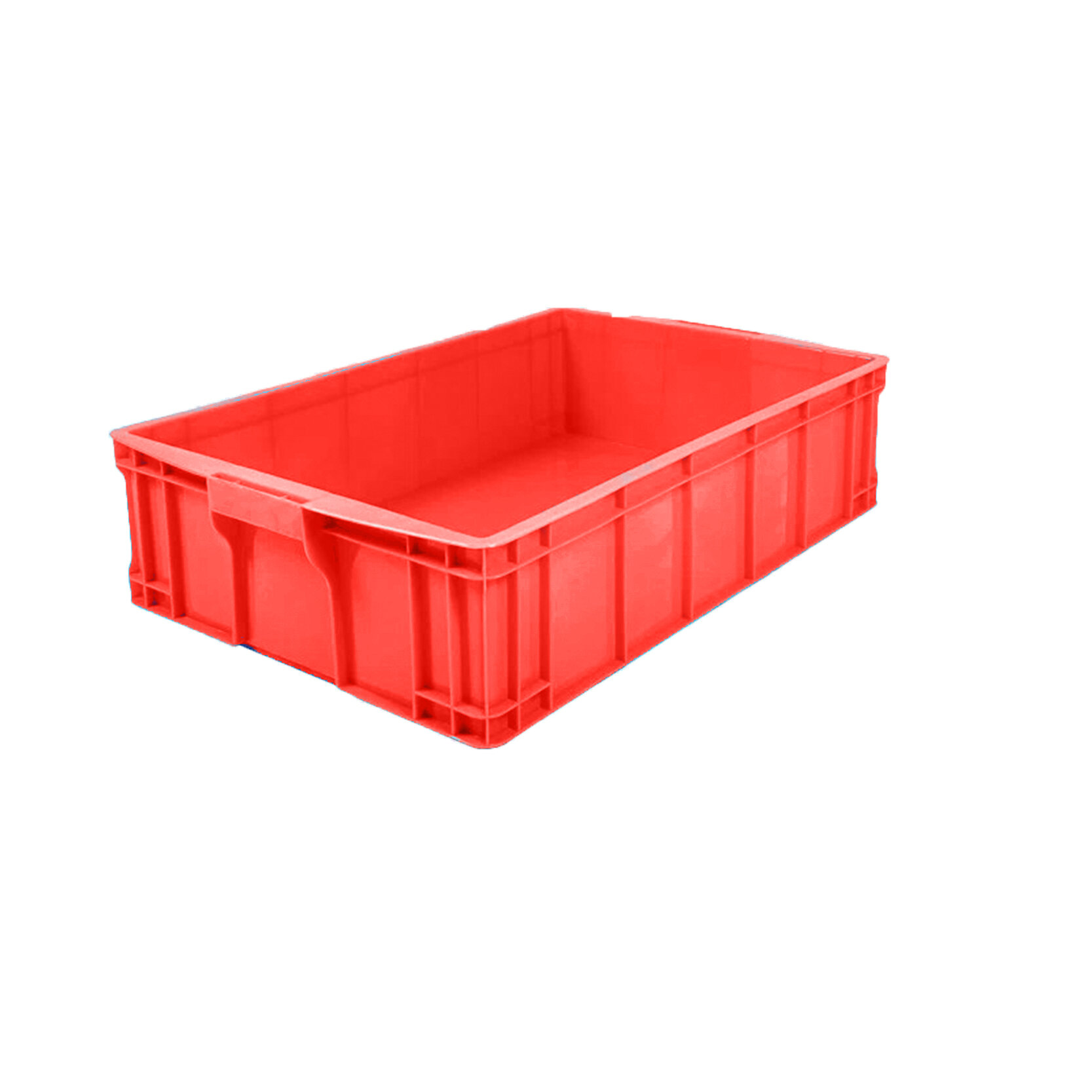 Логистический контейнер Jufuyuan, пластик, 66,5х43,5х16 см, красный, без крышки