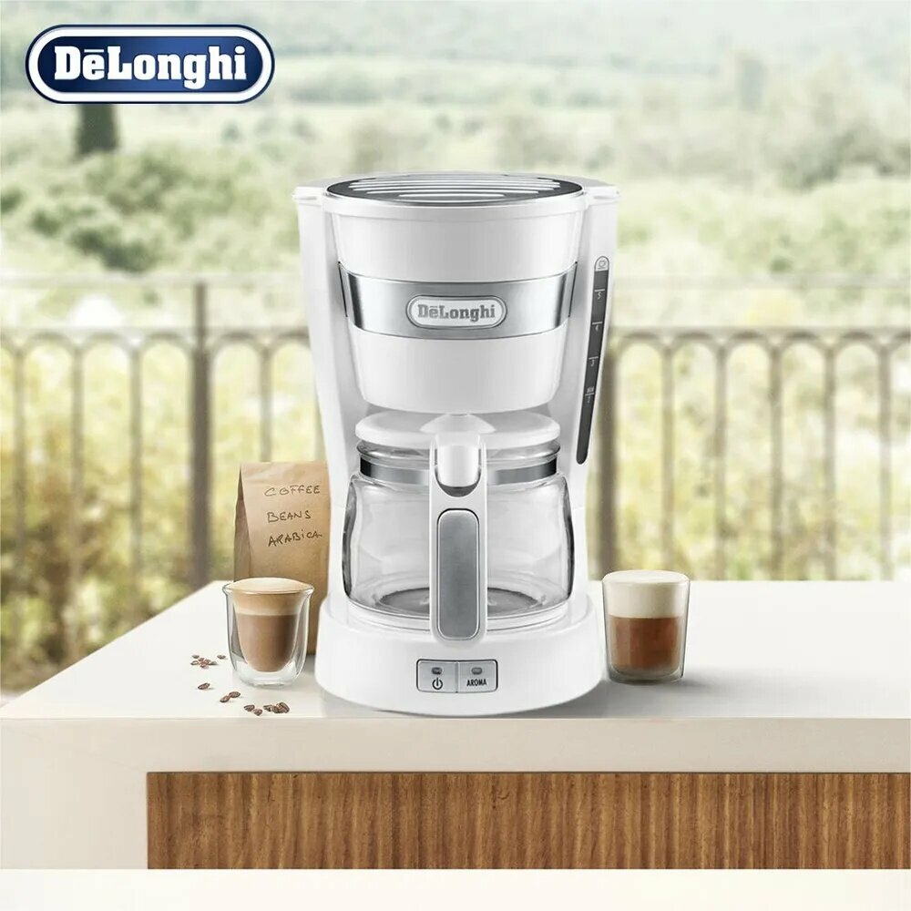 DeLonghi Кофеварка капельная ICM14011. W, белый