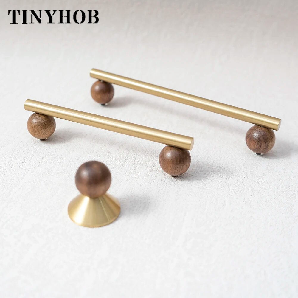 Ручки TINYHOB латунь+орех — фото 1