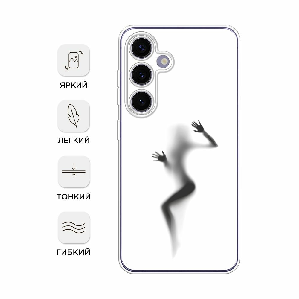 Чехол на Samsung Galaxy S24 Plus / Самсунг S24 Plus с принтом "Девушка в душе" — фото 1
