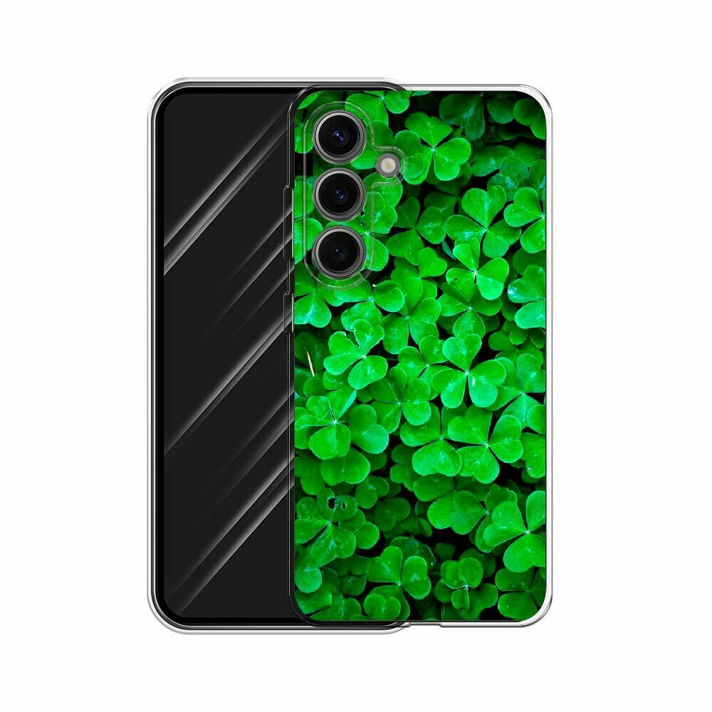 Чехол на Samsung Galaxy S25 / Самсунг S25 с принтом "Клевер" — фото 1