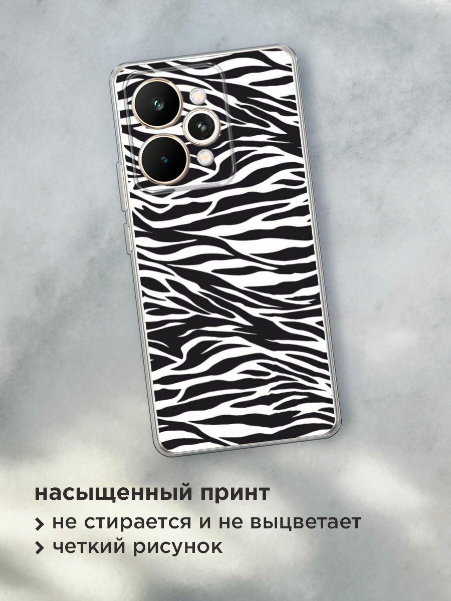 Чехол на Realme 15 Pro / Реалми 15 Про с принтом "Принт зебра" — фото 1