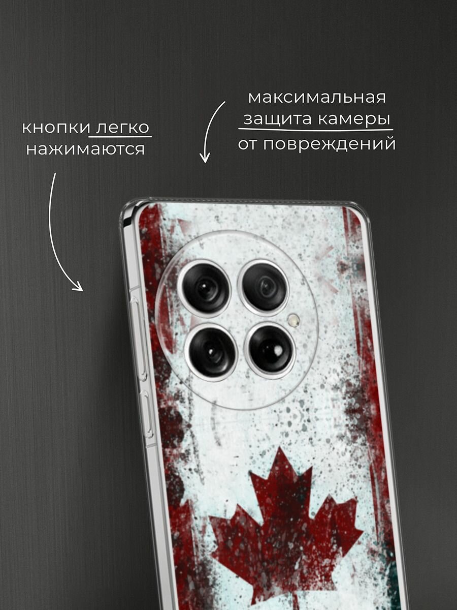 Силиконовый чехол на OnePlus 13 / Ван Плас 13 с принтом "Канада" — фото 1