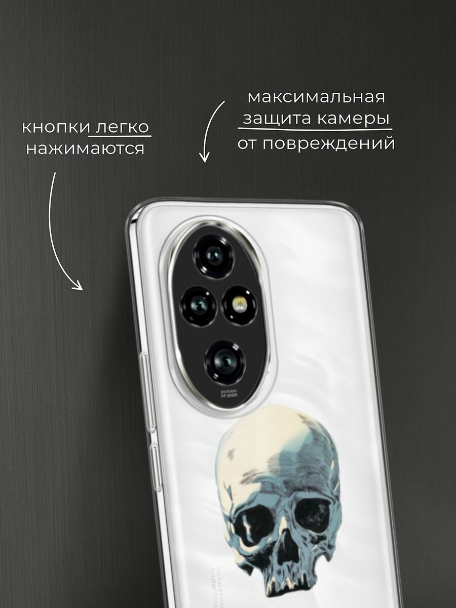 Чехол на Honor 200 Pro / Хонор 200 Про с принтом "Гусар", прозрачный — фото 1