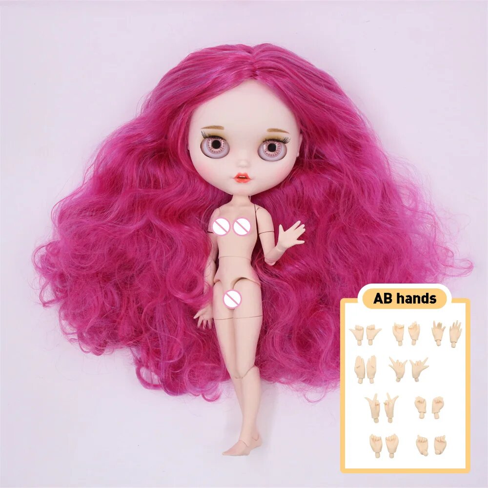 DBS Blythe кукла 30 см, матовое лицо, разноцветные волосы