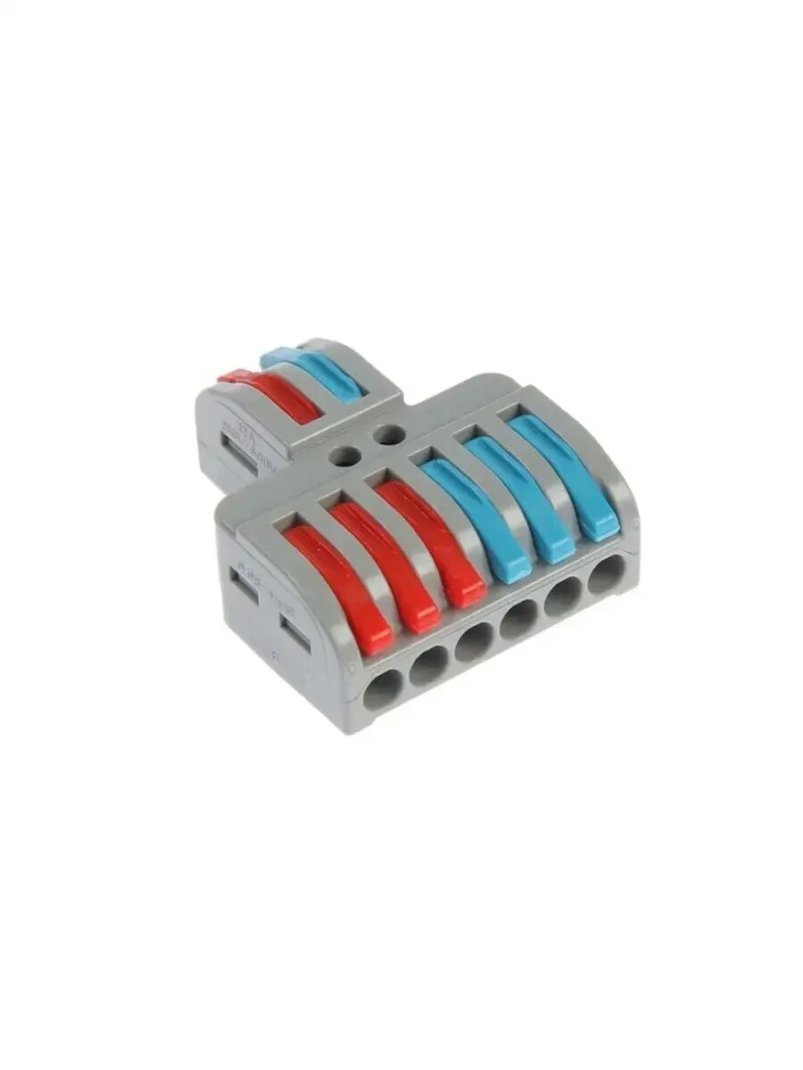 Клемма электрическая проходная, 32А, 0,08-4 мм2, фаза/ноль