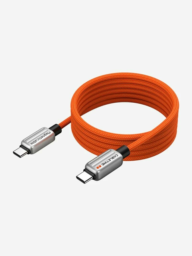 Кабель CABLETIME CU06H / USB Type-C-USB Type-C / магнитный, оранжевый