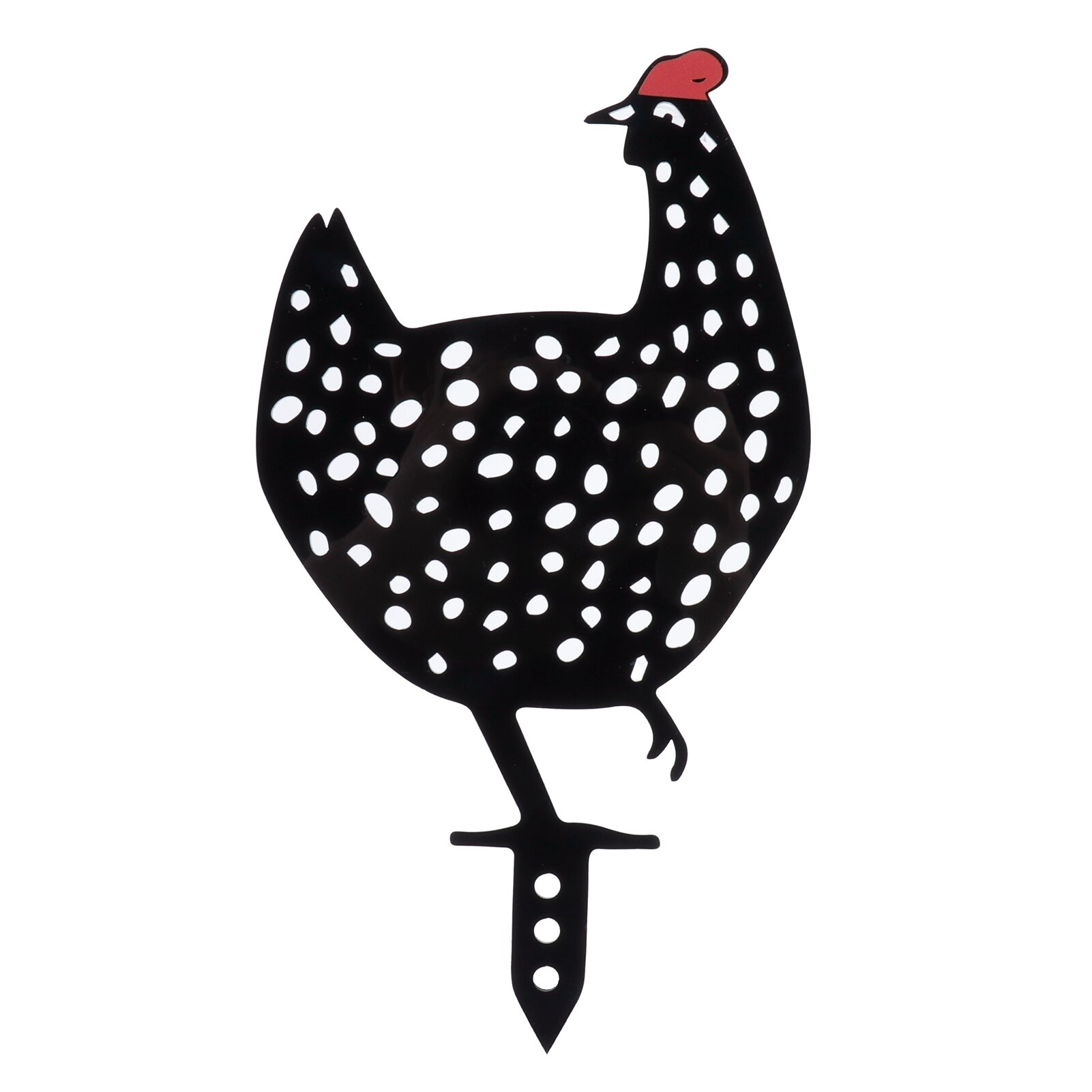 5шт куриные колья набор акриловых животных формы статуи украшения для сада и двора черный