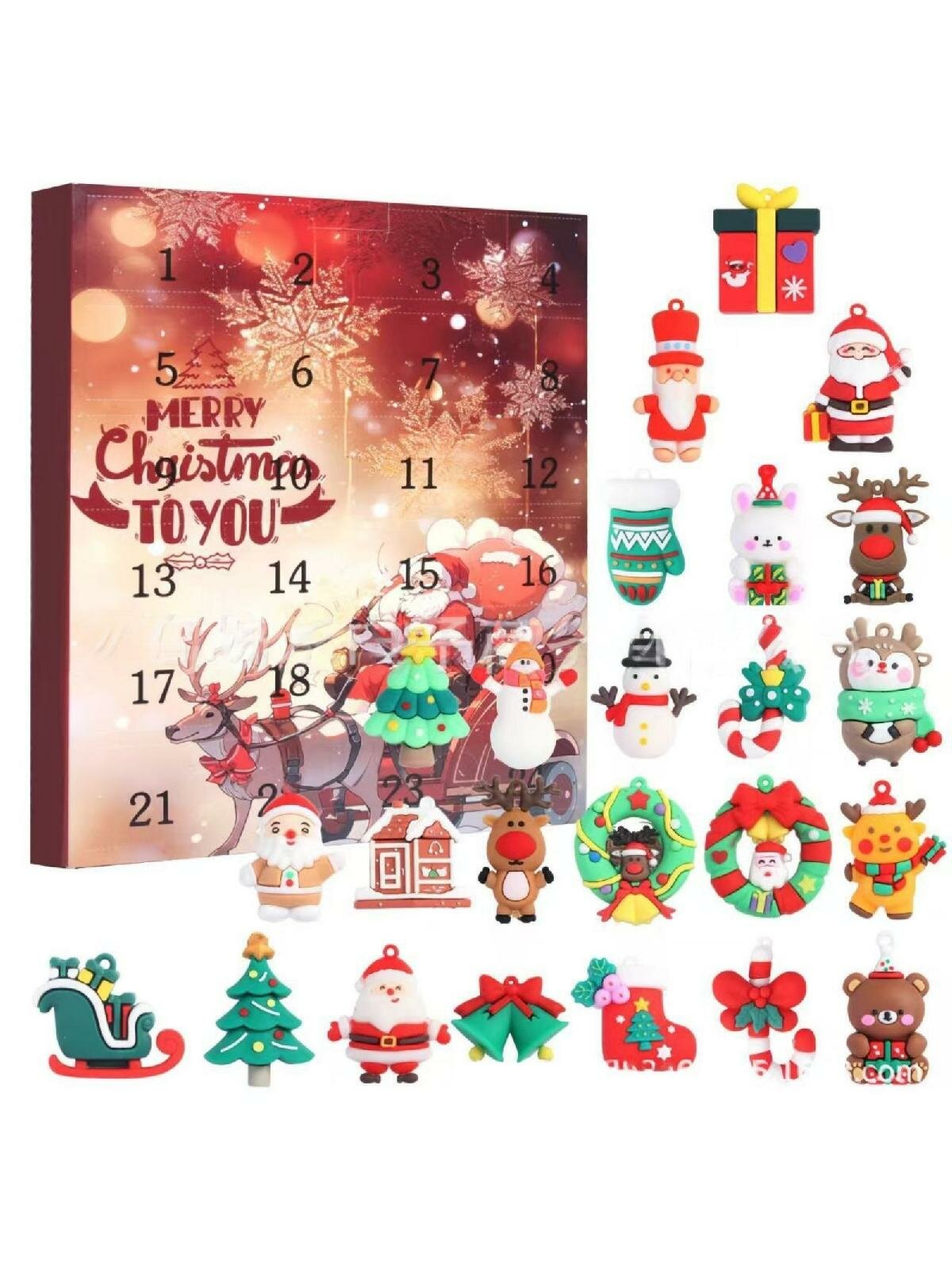 Адвент-календарь на 2026 год, 24 Разновидности Рождественского Календаря Обратного отсчета, Рождественский Миниатюрный Набор, Сувениры Для Рождественской Вечеринки-сюрприза, Рождественские Слепые Коробки
