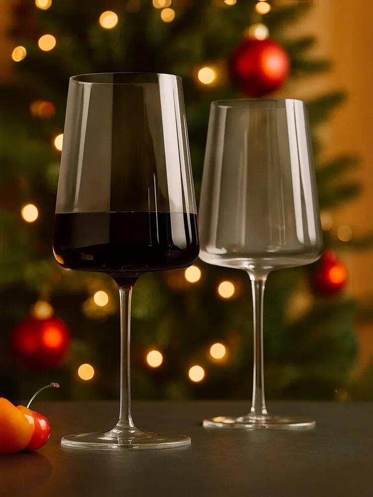 Бокалы для вина, подарочный набор Chef&Sommelier "ZEPHYR" 2 шт, 530 мл. Хрустальное стекло, для вина, воды, коктейлей.