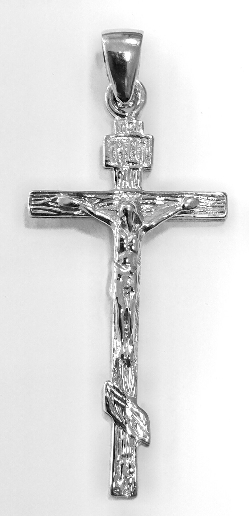 Крестик, серебро, 925 проба, родирование