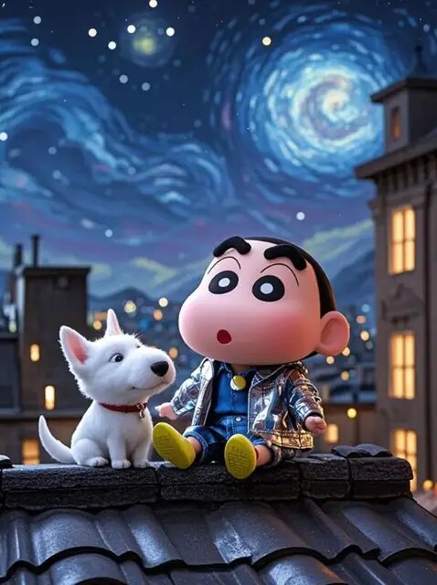 Смола AB, волшебная пыль, мелок Miniso, Shin-chan, мультфильм, наборы для алмазной живописи, сверление, звездное небо, искусство своими руками, полные сверла, мозаика, домашний декор, Размер: AB FD квадрат 20X25 см