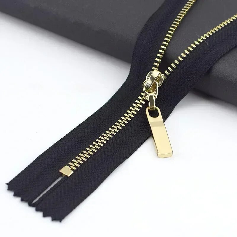 Металлические молнии Meetee 5/10 шт, 15/18/20/25/30 см Черный, 10Pcs, BlakeGold, CloseEnd-No3-20cm