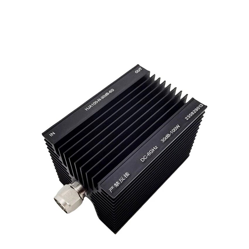 Фиксированный аттенюатор мощностью 100 Вт N-типа, частота постоянного тока-6 ГГц 1-60 дБ