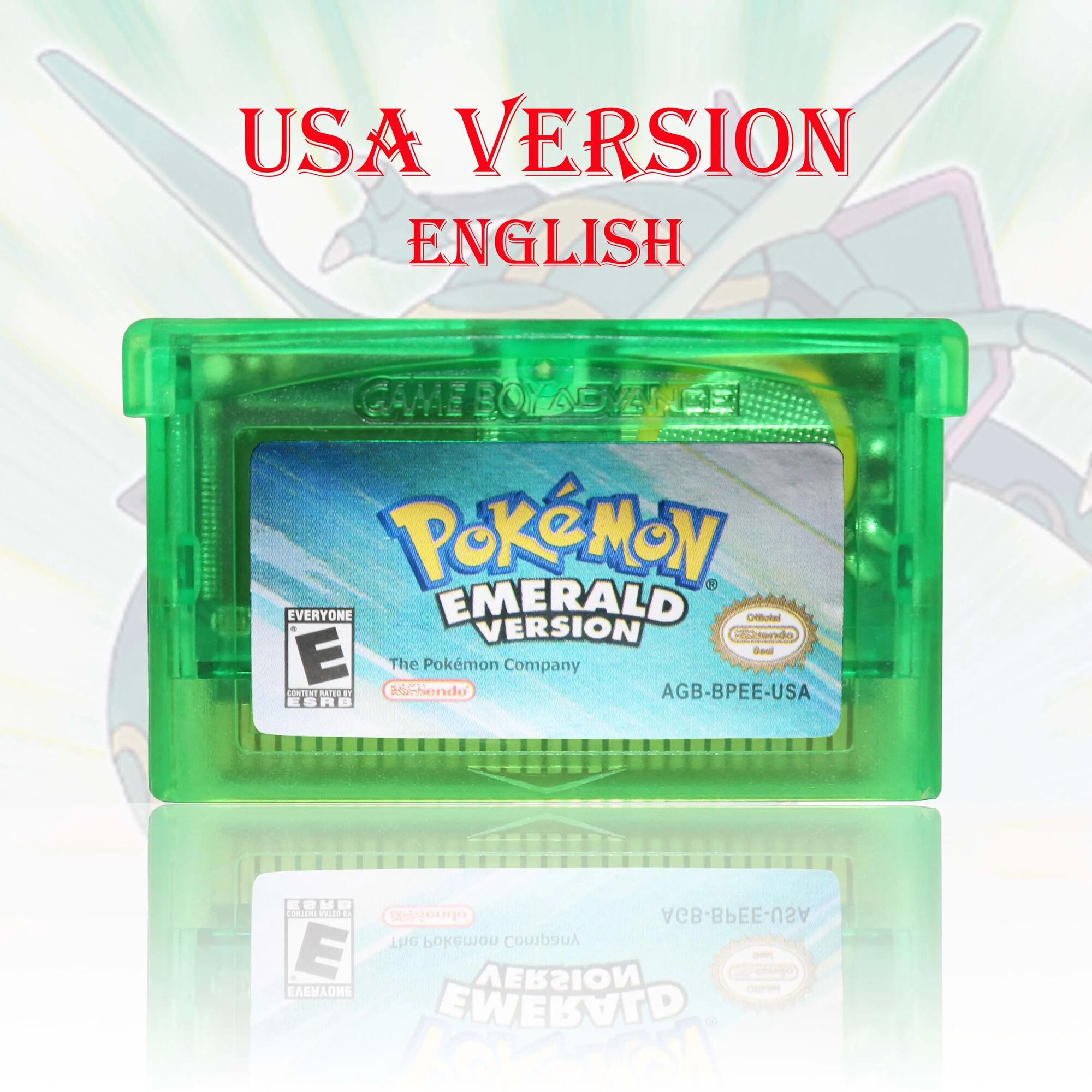 Версия для США Pokemon Ruby/Sapphire/Emerald/Fire Red/Leaf Green игровой картридж GBA видеоигровая карта высокого качества с батареей