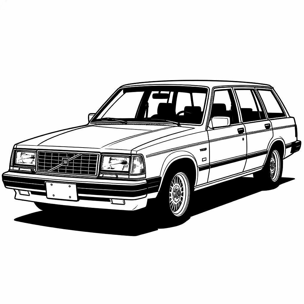 Набор детских раскрасок автомобили "Вольво", плотная бумага формата А4, 10 шт, от 1 года