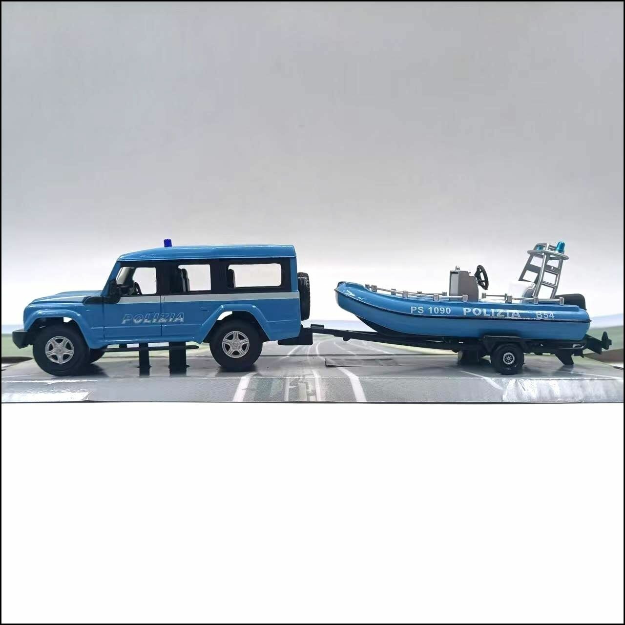 Эксклюзивная масштабная модель 1:43 автомобиля береговой охраны с прицепом для катера