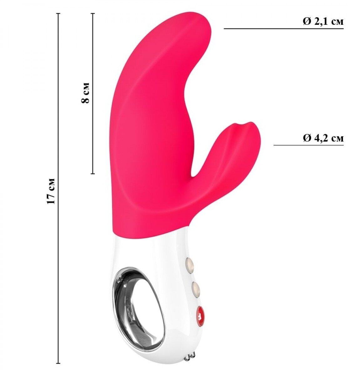 Вибратор Fun Factory "Miss Bi", силиконовый, с двойным мотором, 17см