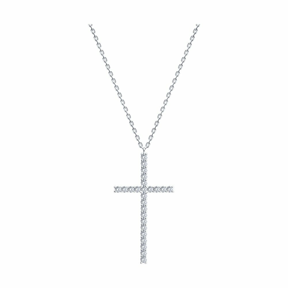 Колье, серебро, 925 проба, родирование