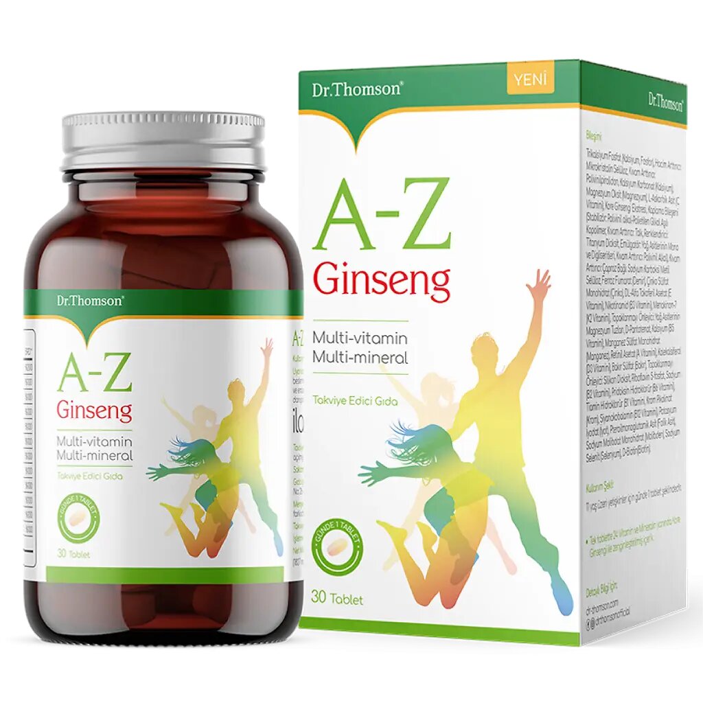 Dr. Thomson A-Z Ginseng / Доктор Томсон A-Z Женьшень таблетки покрыт. об. массой 1827 мг 30 шт