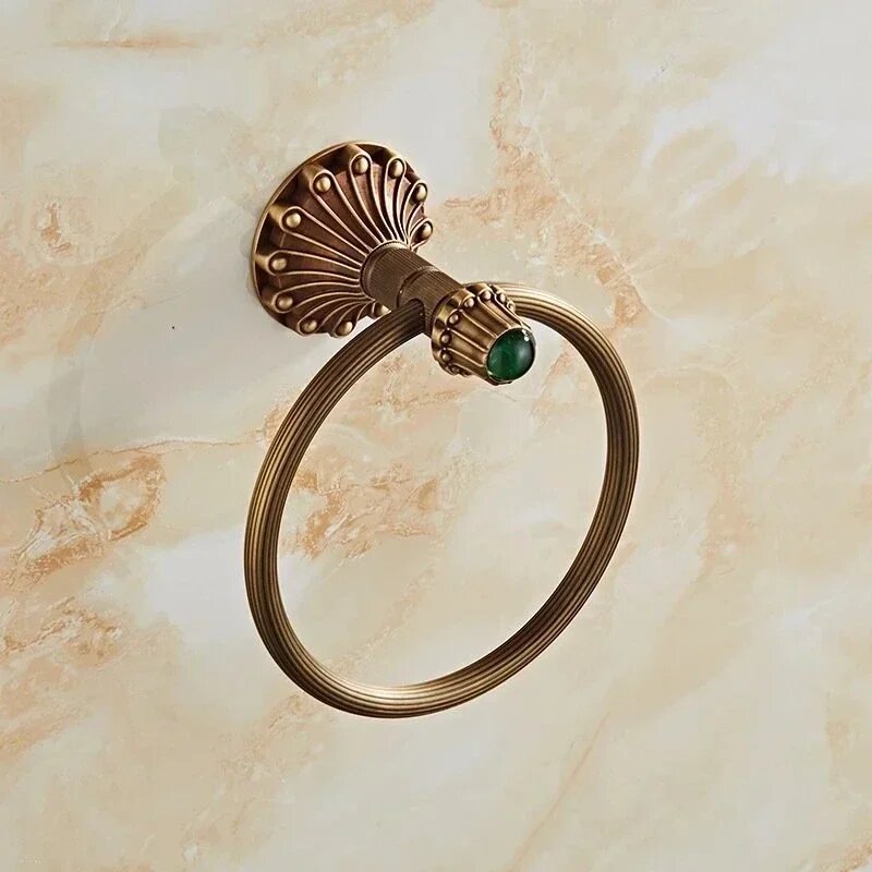 Антикварная латунь набор для ванной ZGRK Изумрудный, 9005