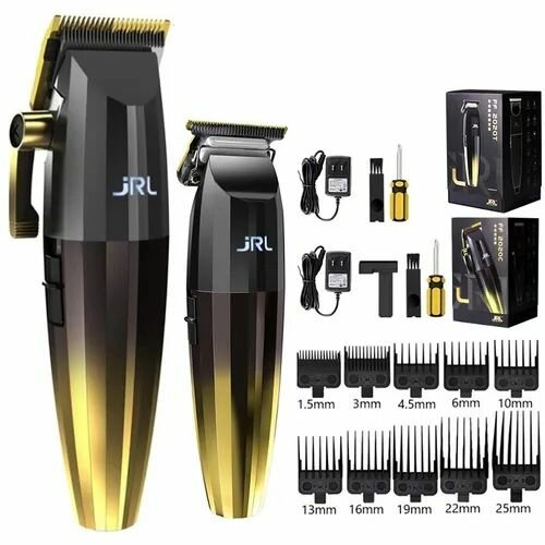 JRL Professional Машинка для стрижки JRL 2020C Машинка и JRL 2020T триммер, золотой, черный
