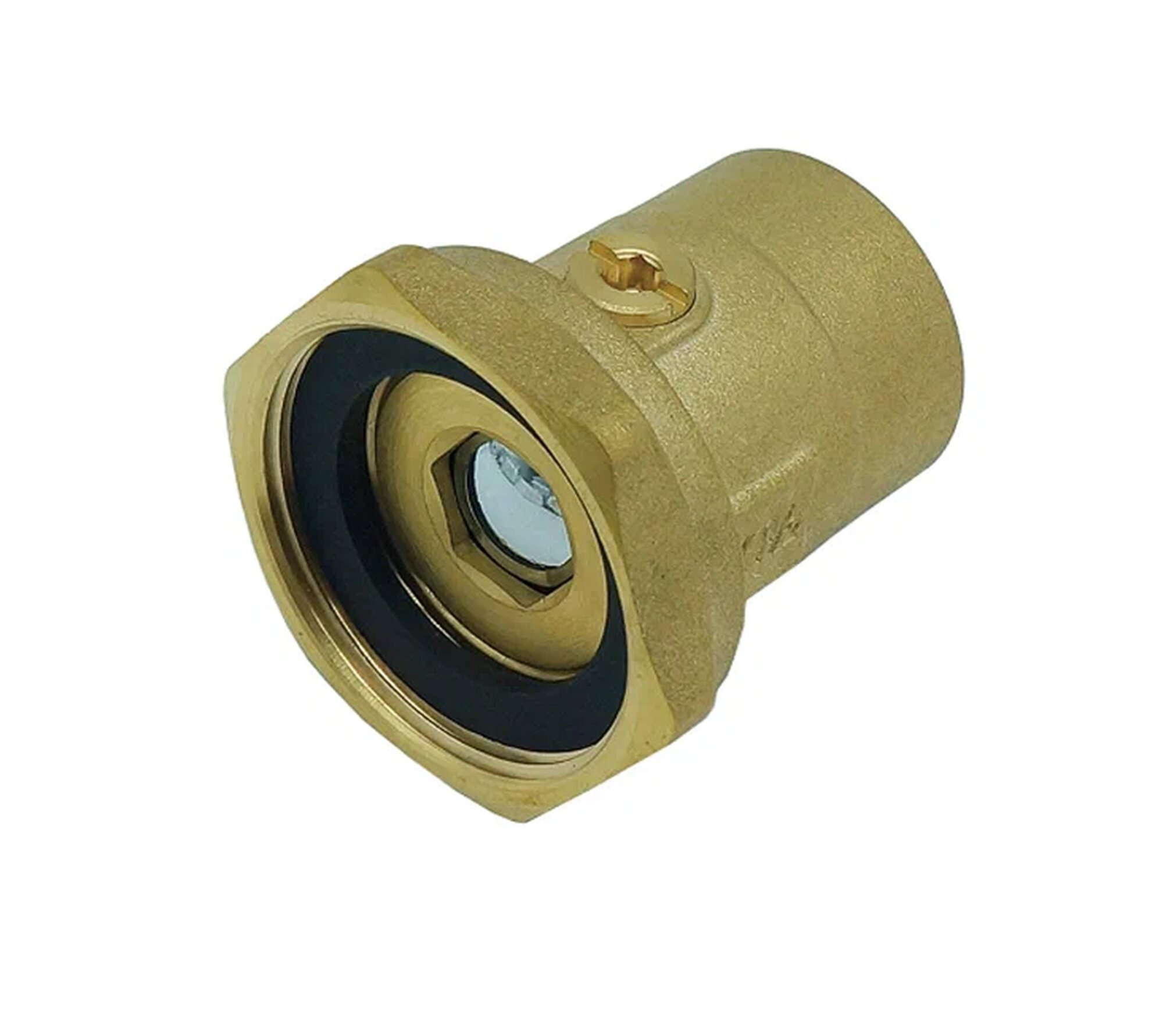 Соединение с накидной гайкой 11/2" х 1" вн/вн со встроенным шаровым краном для циркуляционного насоса TIM арт. HVS046