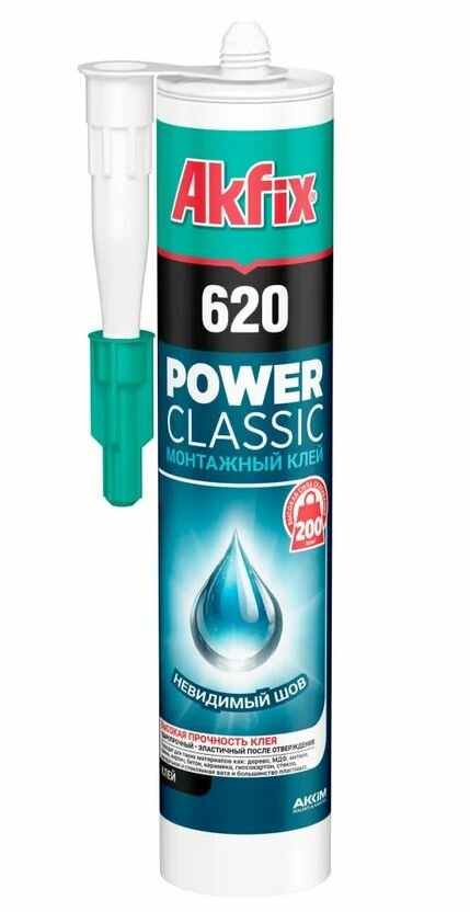 Клей каучуковый монтажный Akfix 620 310мл прозрачный