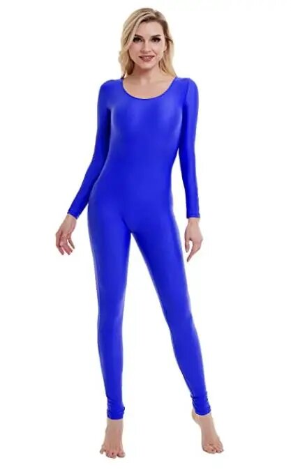 SPEERISE женский черный спандекс комбинезон для танцев Синий, XXL, Royal blue