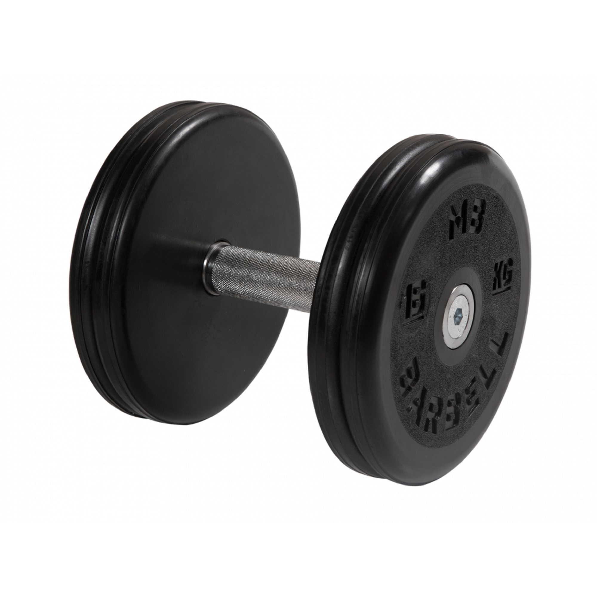 Гантель "классик" MB Barbell с вращающейся ручкой, хром 16 кг