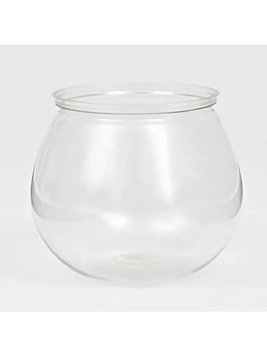 Аквариум круглый пластиковый, 1,2 литра